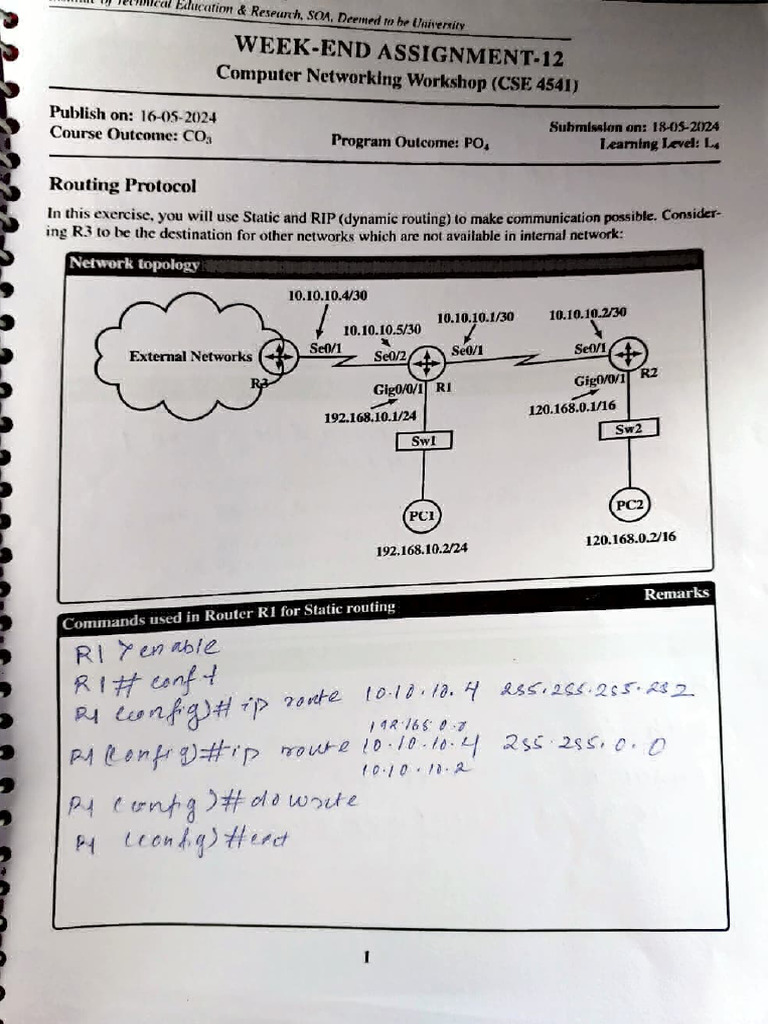 CNW Assignment Solution 12 | PDF | Routing | Computer Network