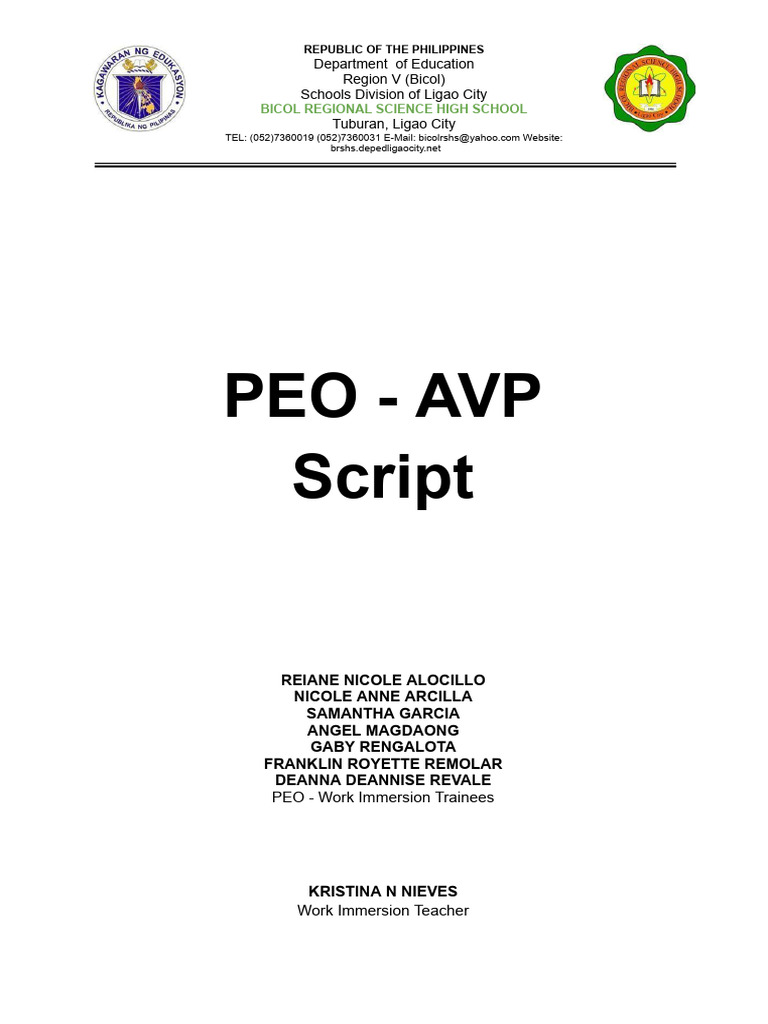 PEO Insights for Bicol Science Students | PDF | Gravel | Mentorship