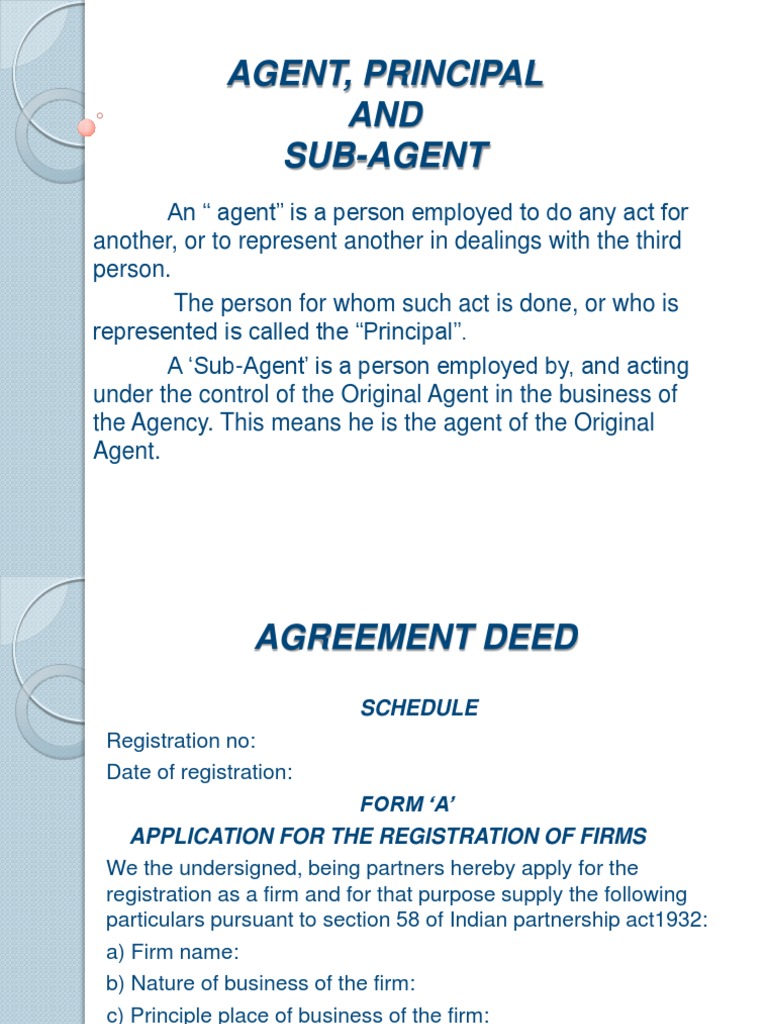 Agent, Principal AND Sub-Agent | PDF | Law Of Agency | Virtue