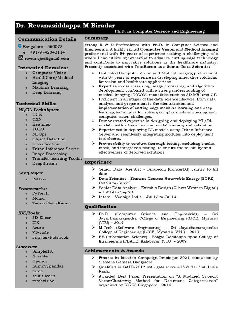 Update Resume1 | PDF | Machine Learning | Computer Vision