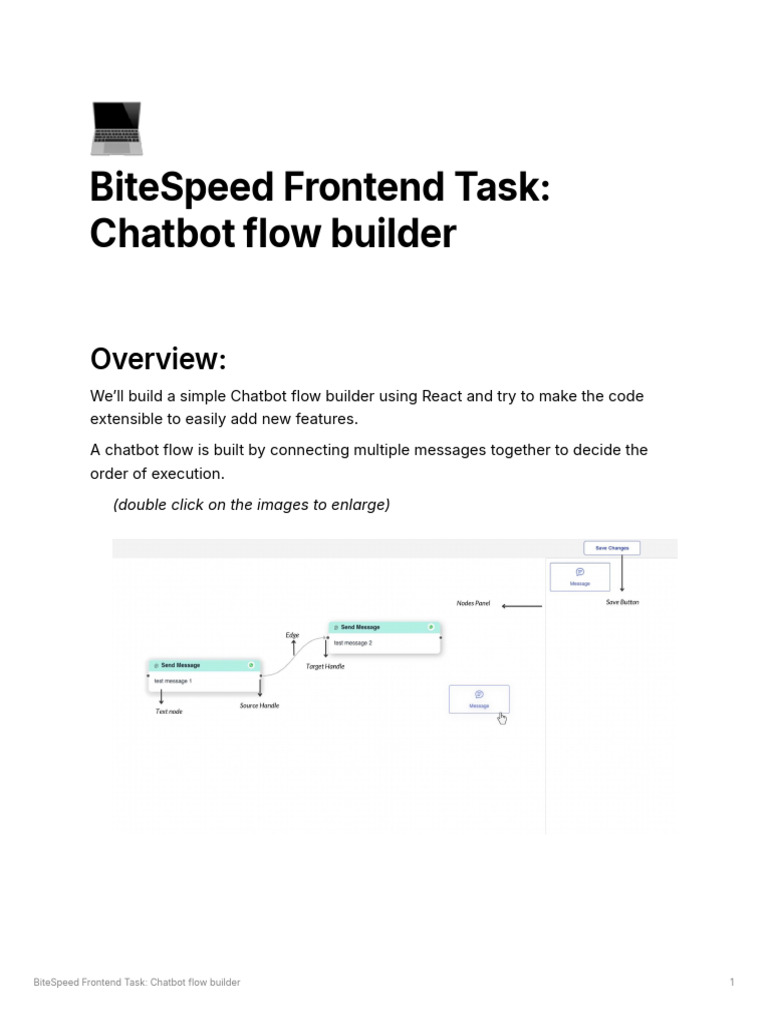 BiteSpeed Frontend Task Chatbot flow builder | PDF | Software ...