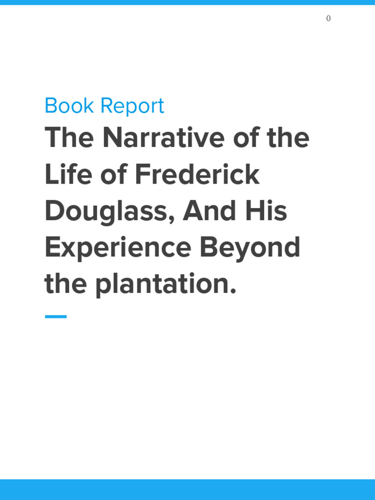 Book Report | PDF | Frederick Douglass | Slavery
