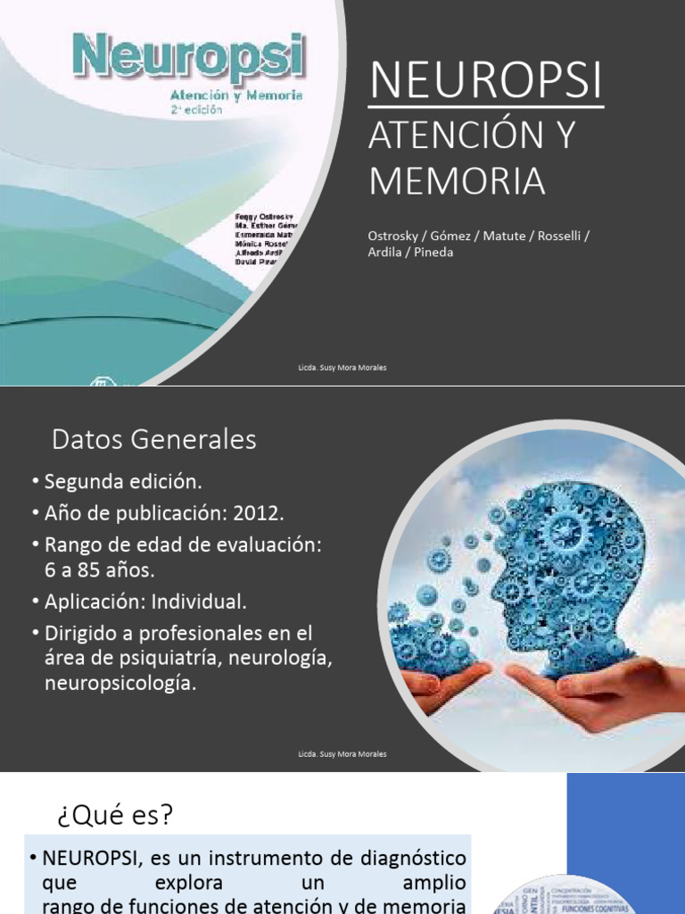 NEUROPSI | PDF | Memoria | Atención