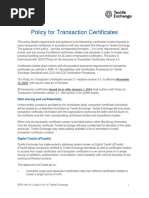 Transaction Certificate Policy Overview | PDF | Public Key Certificate ...