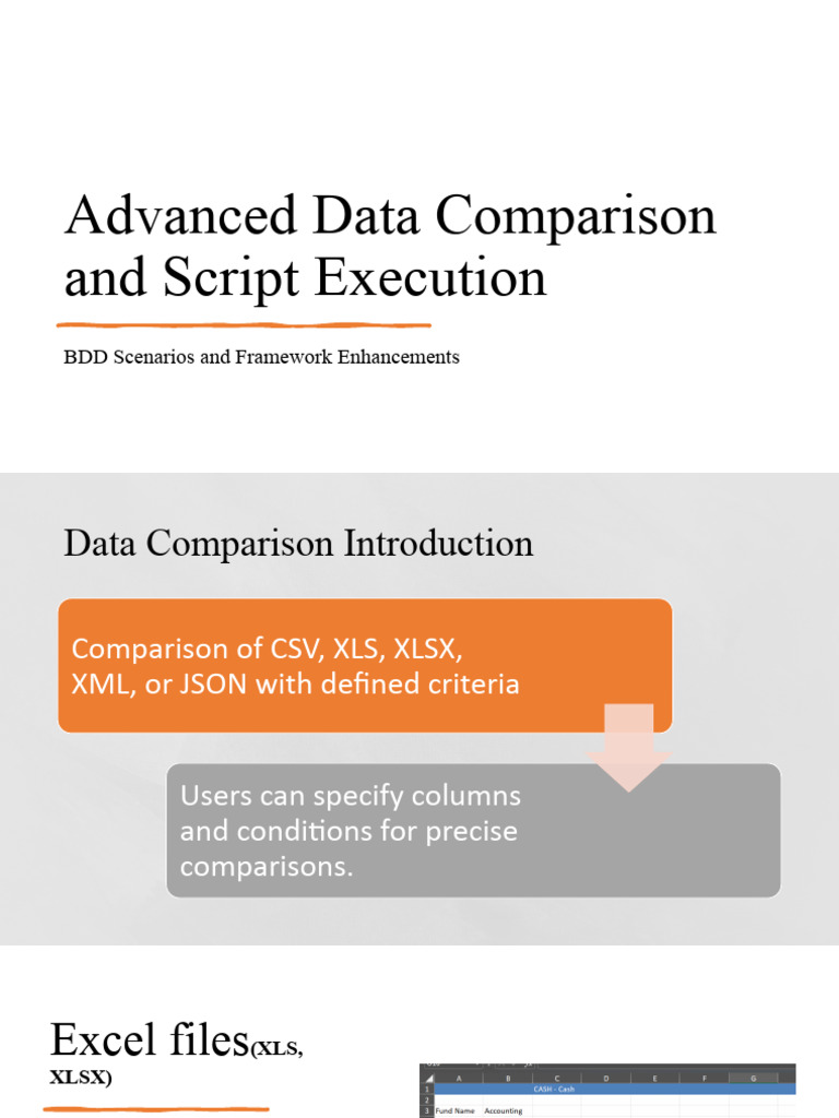 Advanced Data Comparison and Script Execution | PDF