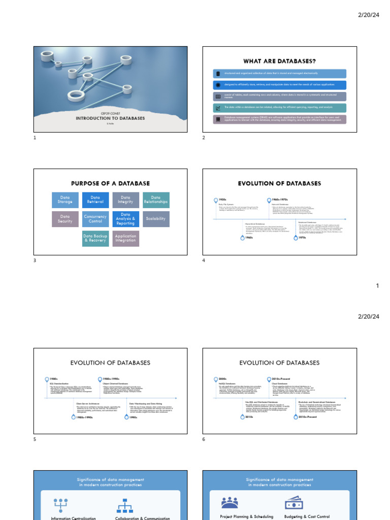 CEP29 Const Lec1 Introduction To Databases | PDF | Databases | Relational Database