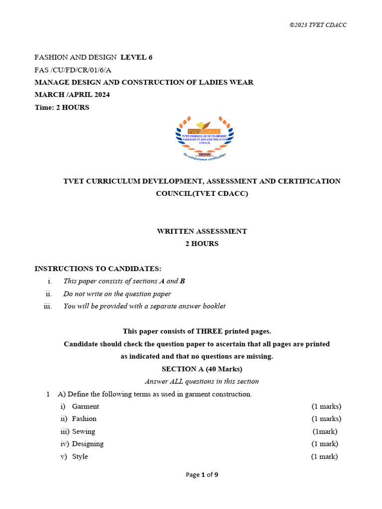 Manage Ladies Wear Level 6 24 J | PDF | Clothing | Skirt