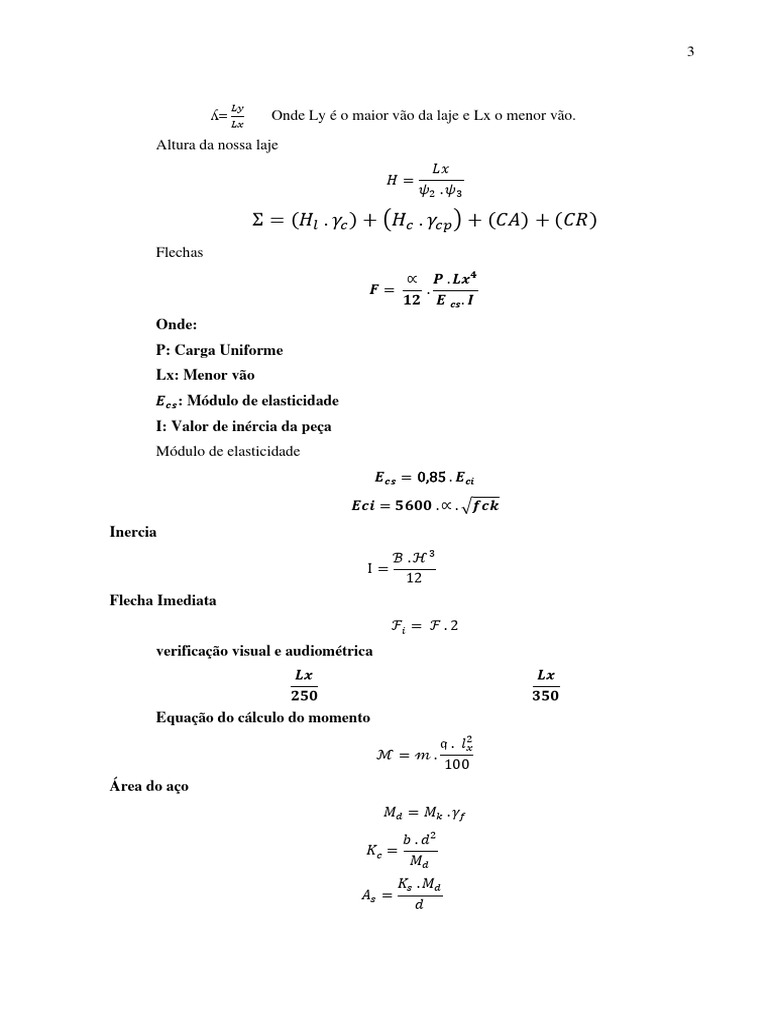Formulário Lajes e Vigas-1 | PDF | Mecânica Clássica | Engenharia Civil