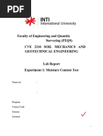 Determination of Moisture Content Lab Report | PDF | Soil | Laboratories