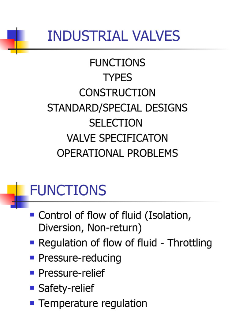 Valve Types and Operational Issues | PDF | Valve | Plumbing