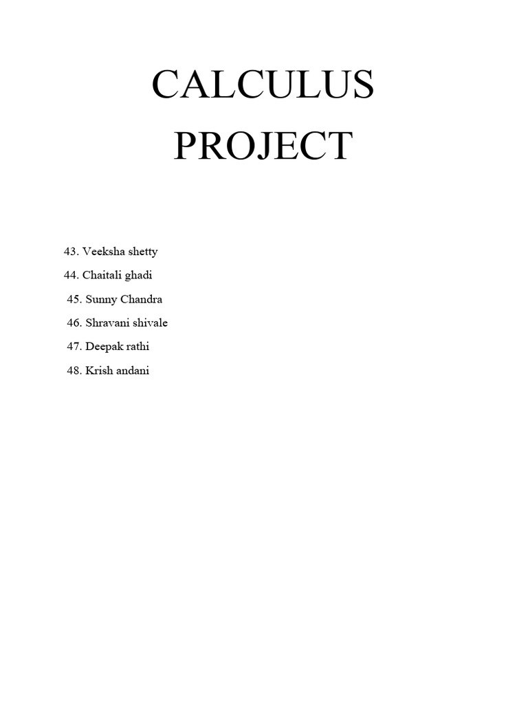 CALCULUS Projectt Group 1 | PDF | Velocity | Pitch (Music)