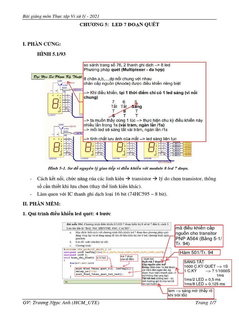 Chuong 5 - Led 7 Doan Quet - TT VXL - Ute | PDF