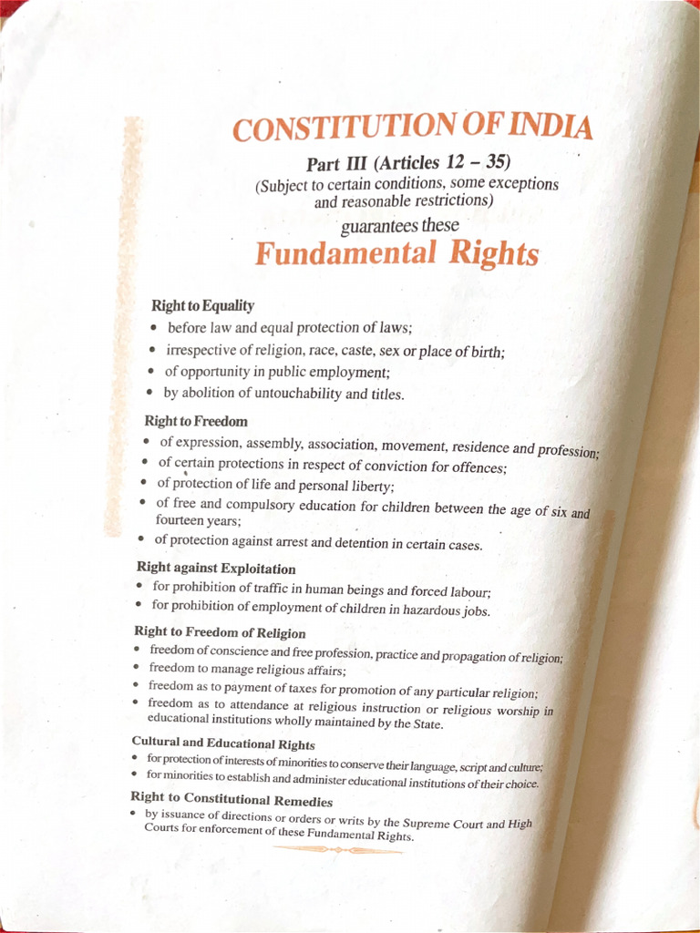 Constitution Part III | PDF