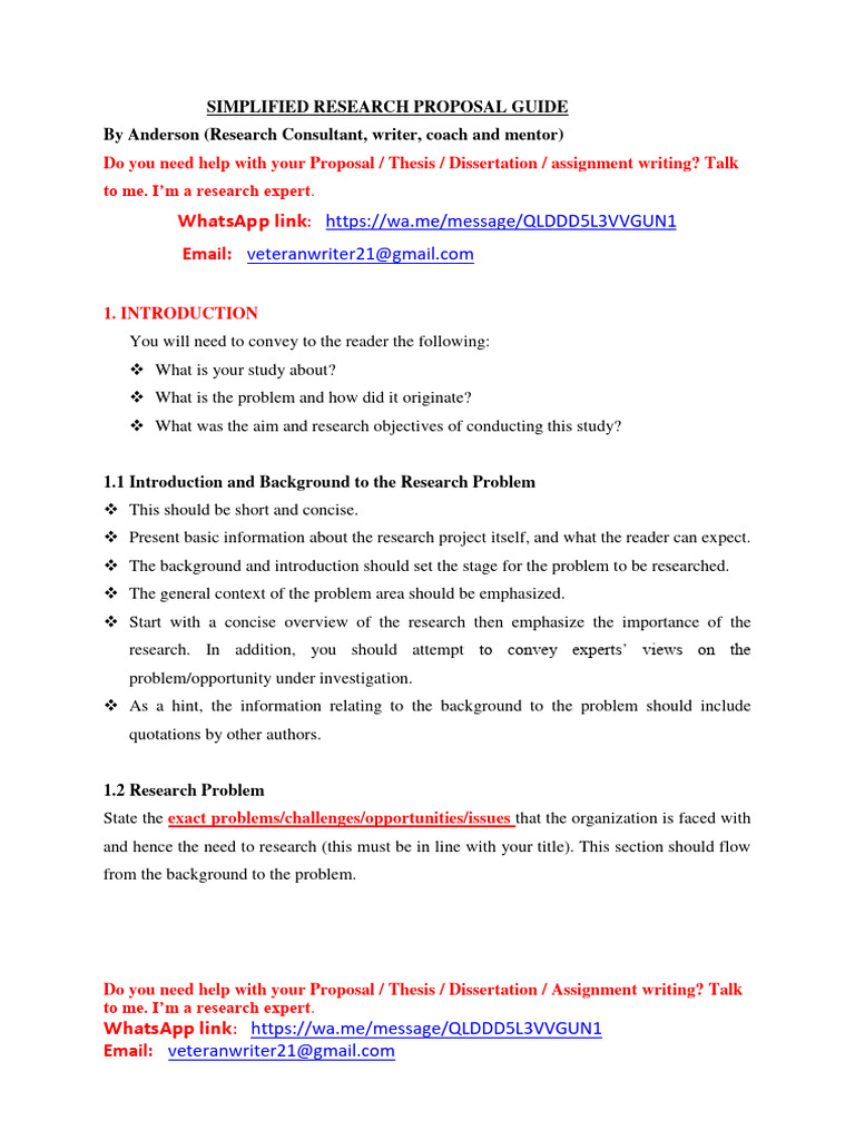 Research Proposal Guide | Download Free PDF | Sampling (Statistics) | Validity (Statistics)