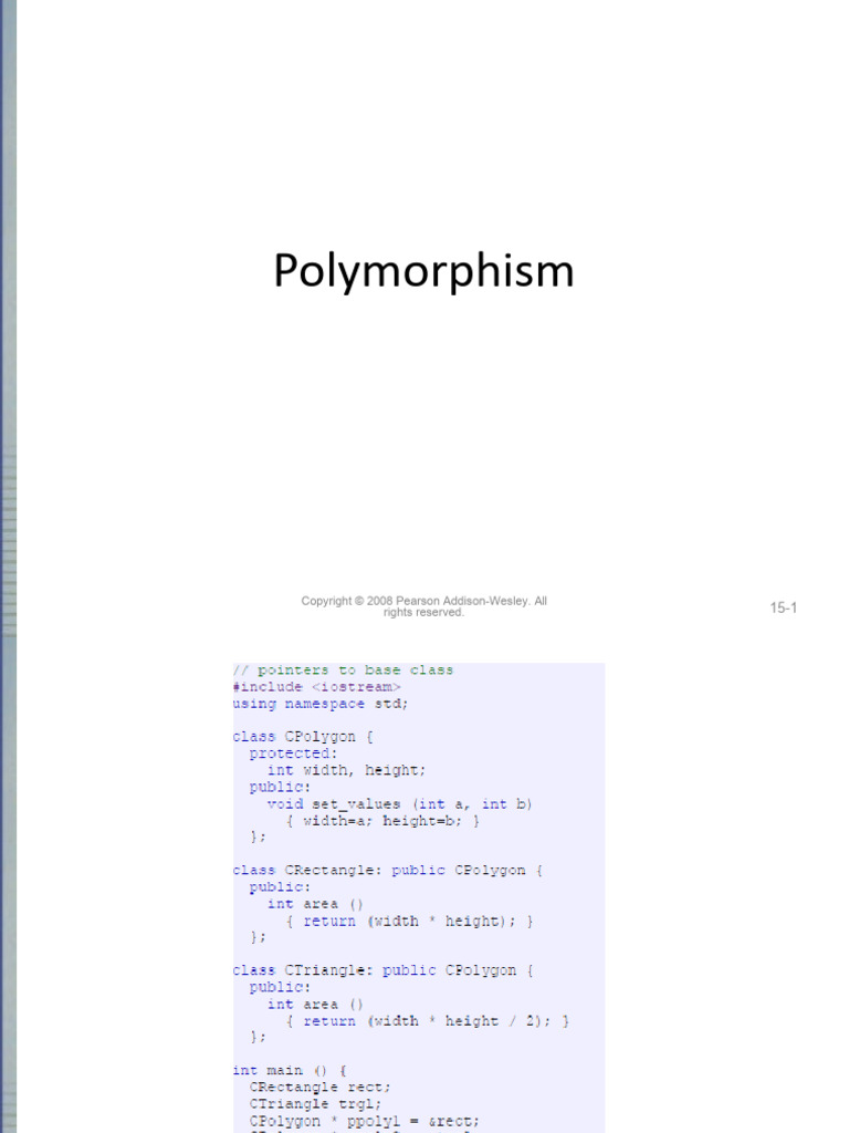 Online Class 6-Polymorphism | Download Free PDF | Inheritance (Object Oriented Programming ...