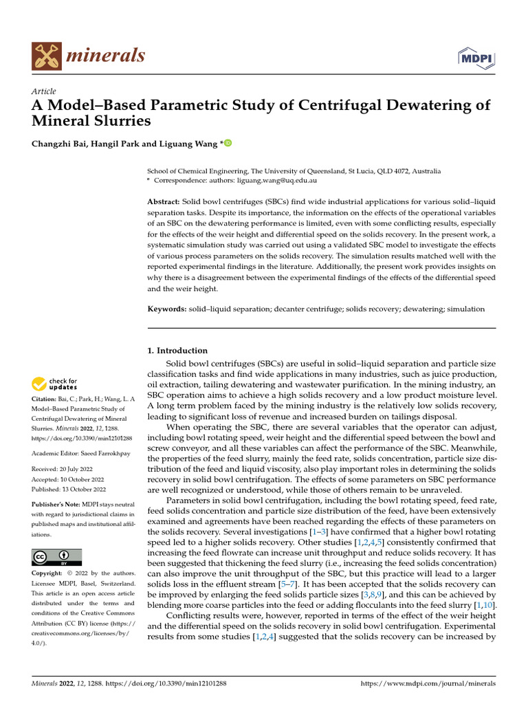 A_Model-Based_Parametric_Study_of_Centrifugal_Dewa | PDF | Centrifugation | Viscosity