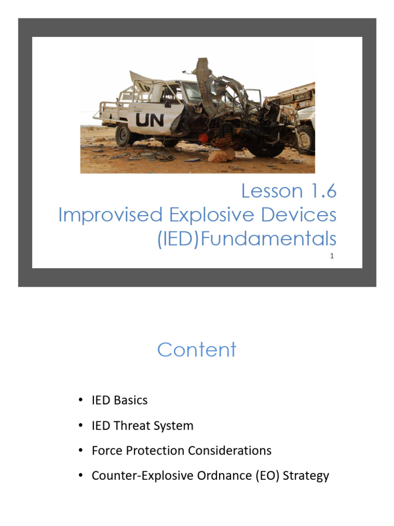 048-007 Lesson 1.6 IED fundamentals | Download Free PDF | Improvised Explosive Device | Bomb ...