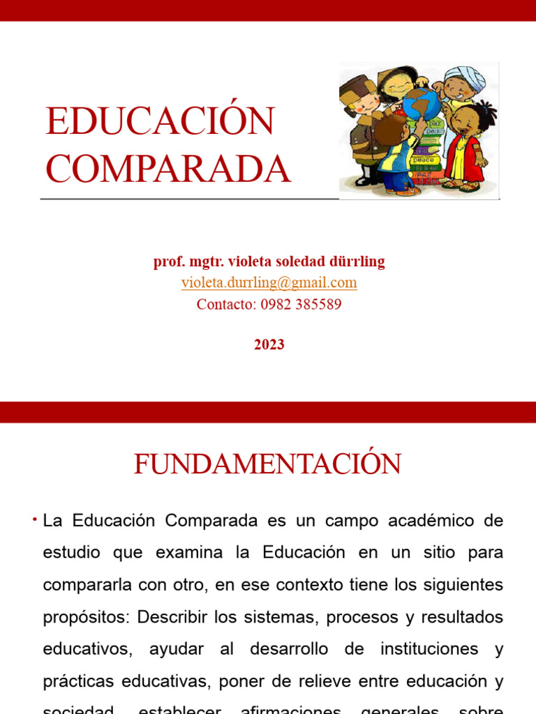 Educación Comparada | PDF | Enseñando | Maestros