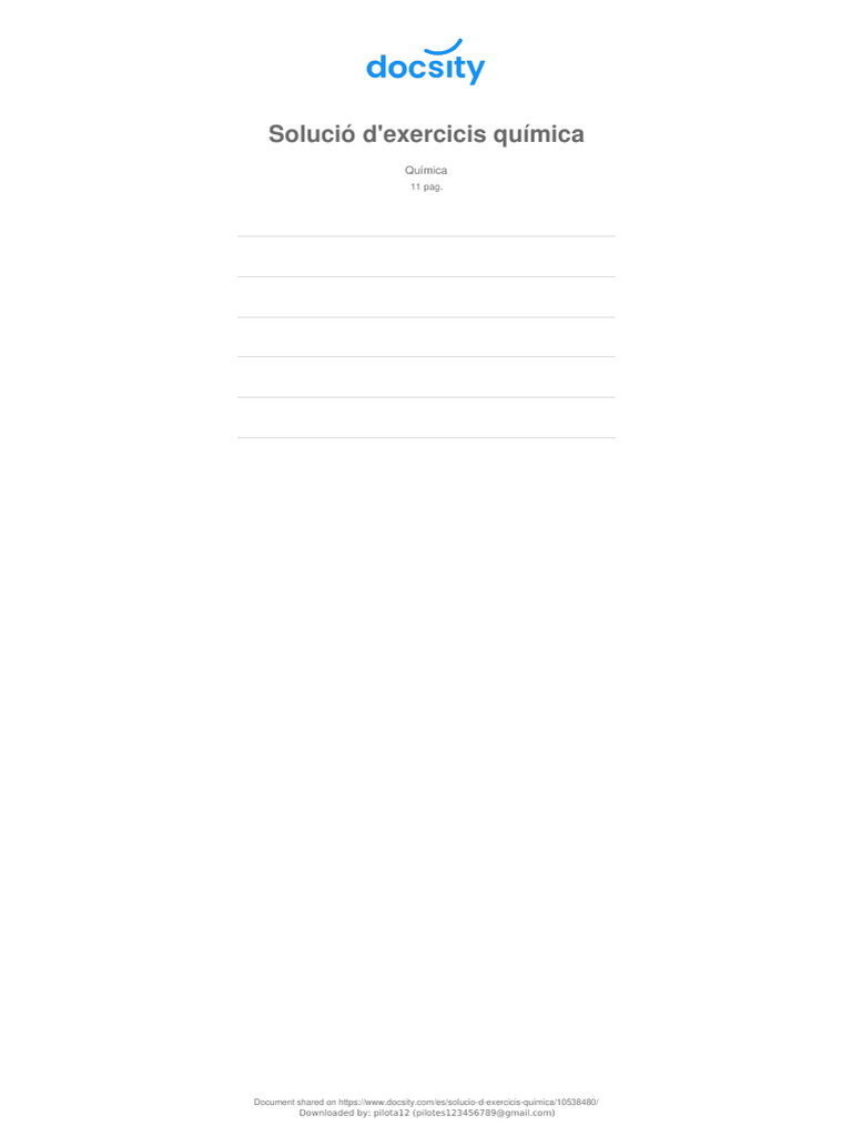 Docsity Solucio D Exercicis Quimica | PDF