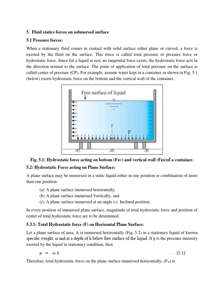 Pressure Force | PDF | Pressure | Force