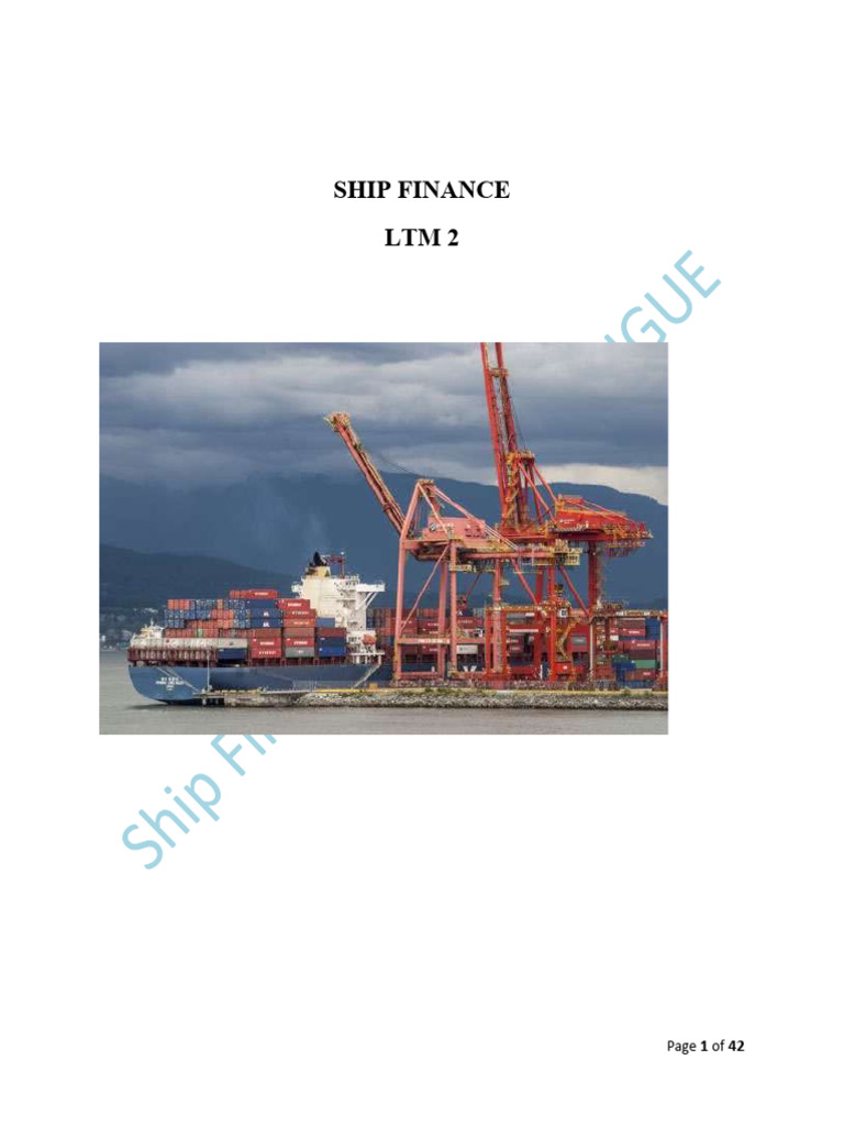 SHIP FINANCE LTM Notes | Download Free PDF | Bonds (Finance) | Loans