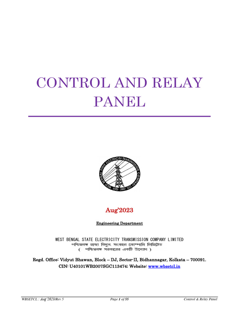 CONTROL AND RELAY PANEL - Rev 5 | Download Free PDF | Switch ...