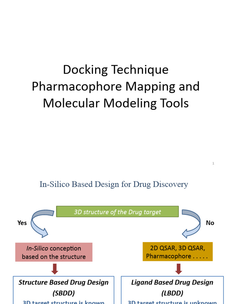 Pharmacophore Mapping and Docking Techniques | PDF | Docking (Molecular) | Drug Design
