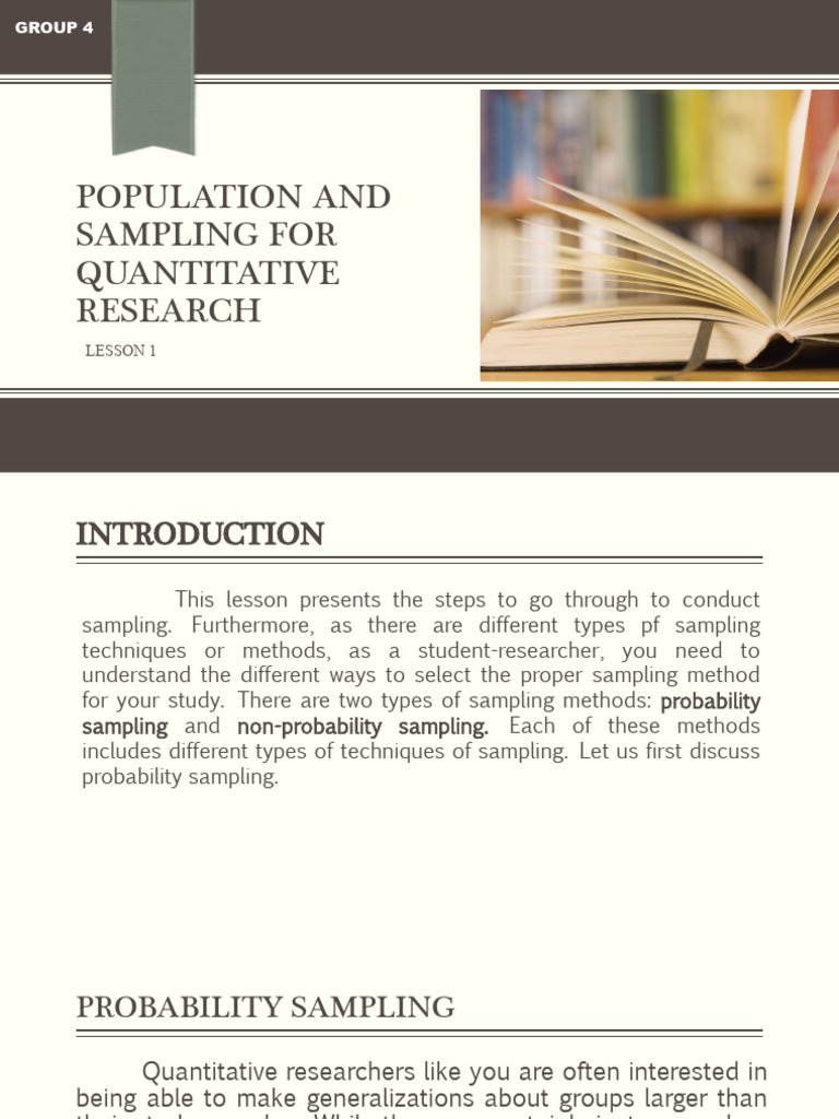 Group 4 Report Feb. 2024 | PDF | Sampling (Statistics) | Quantitative Research