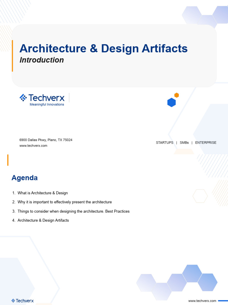 Techverx Training Architecture Artifacts | PDF | Software Architecture ...