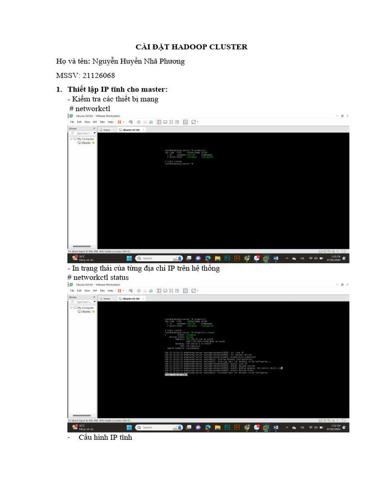 Cai Dat Hadoop Cluster | PDF