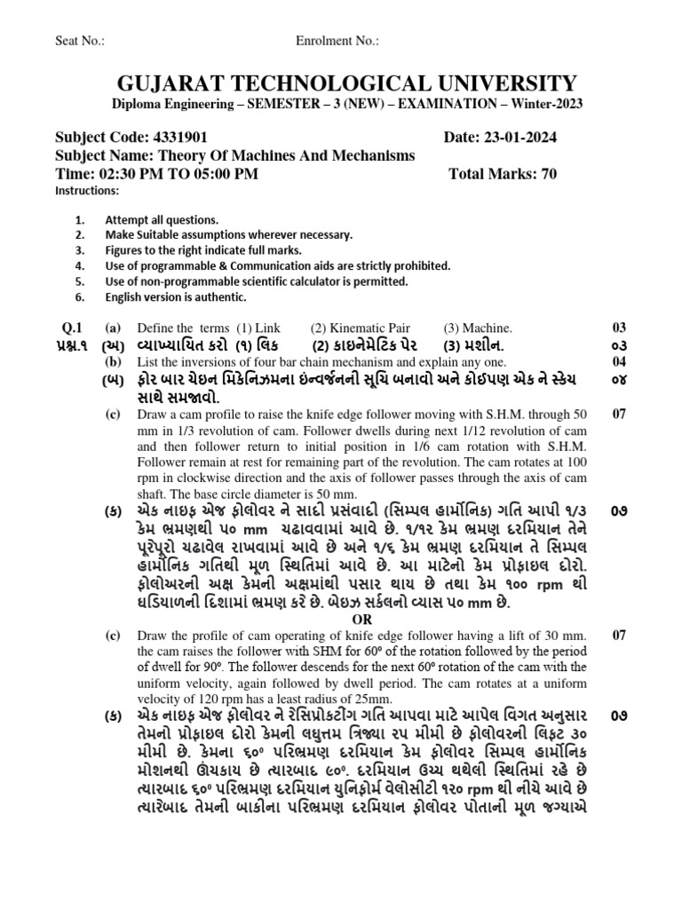 Gujarat Technological University | PDF