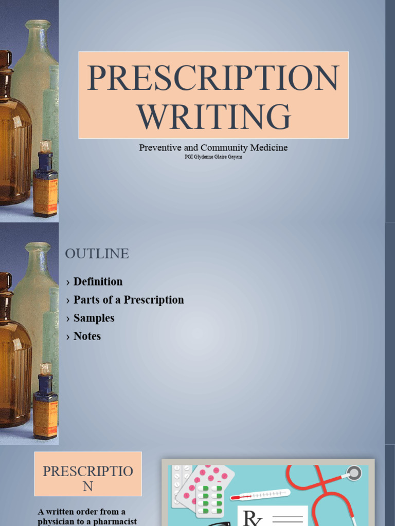Prescription Writing | PDF | Medical Prescription | Medical Treatments