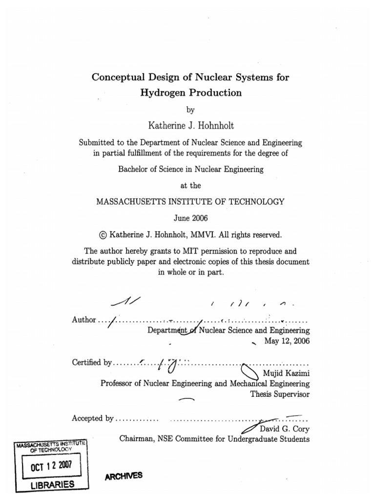 Tesis Del MIT | PDF | Electrochemistry | Hydrogen