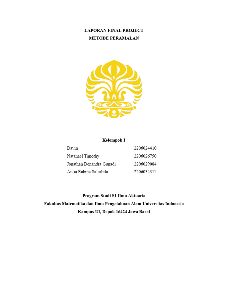 Peramalan Saham BBRI dengan Time Series | PDF