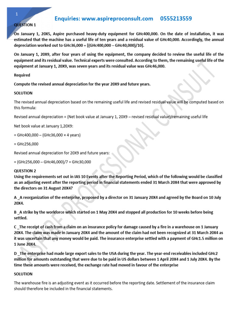 FR - Application of Ifrs - Practice - Aspire | PDF | Fair Value | Depreciation