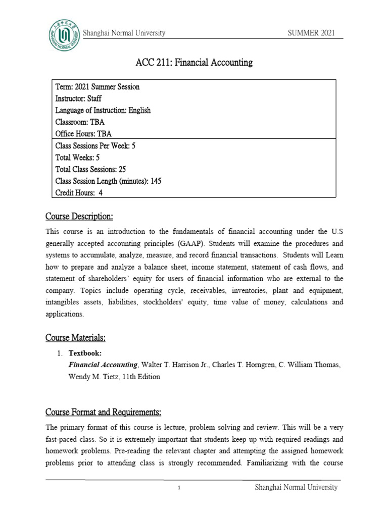 Acc 211 | PDF | Financial Accounting | Equity (Finance)