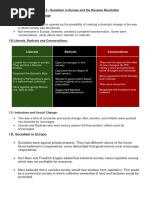Notes of CH 2 Socialism in Europe and The Russian Revolution - Class ...