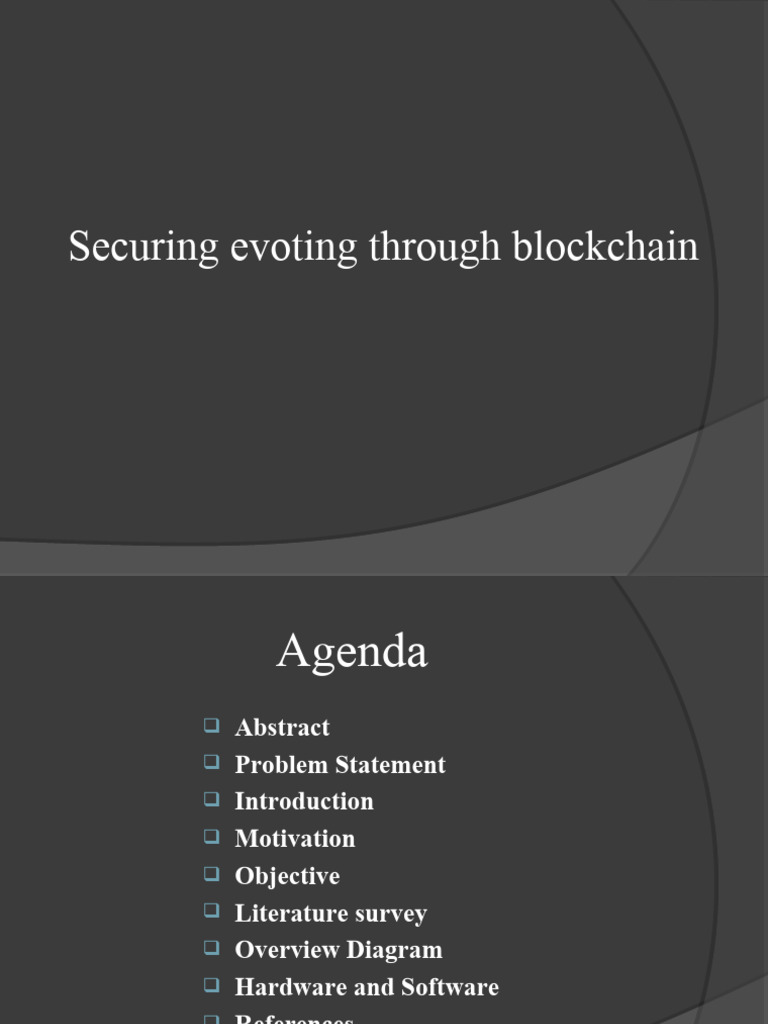 2 First PPT On Securing Evoting | PDF | Electronic Voting | Computer Engineering