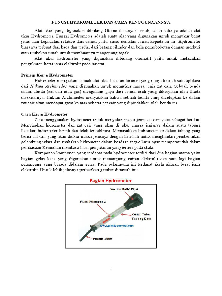 Materi Hydrometer | PDF