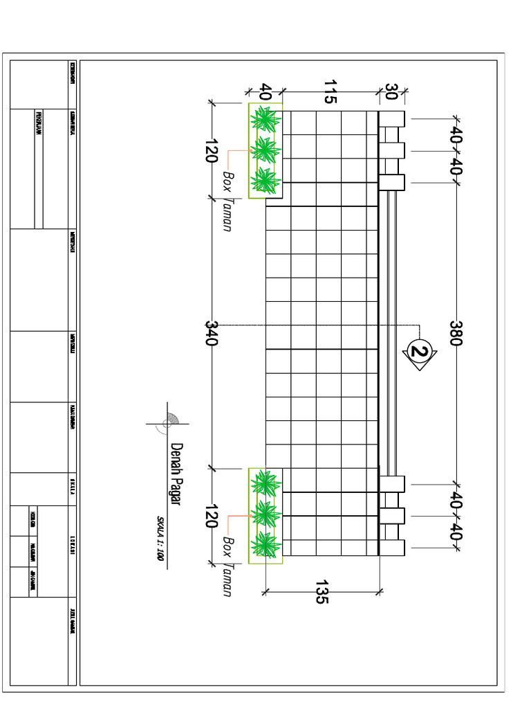 Pagar Unima-Denah Pagar | PDF
