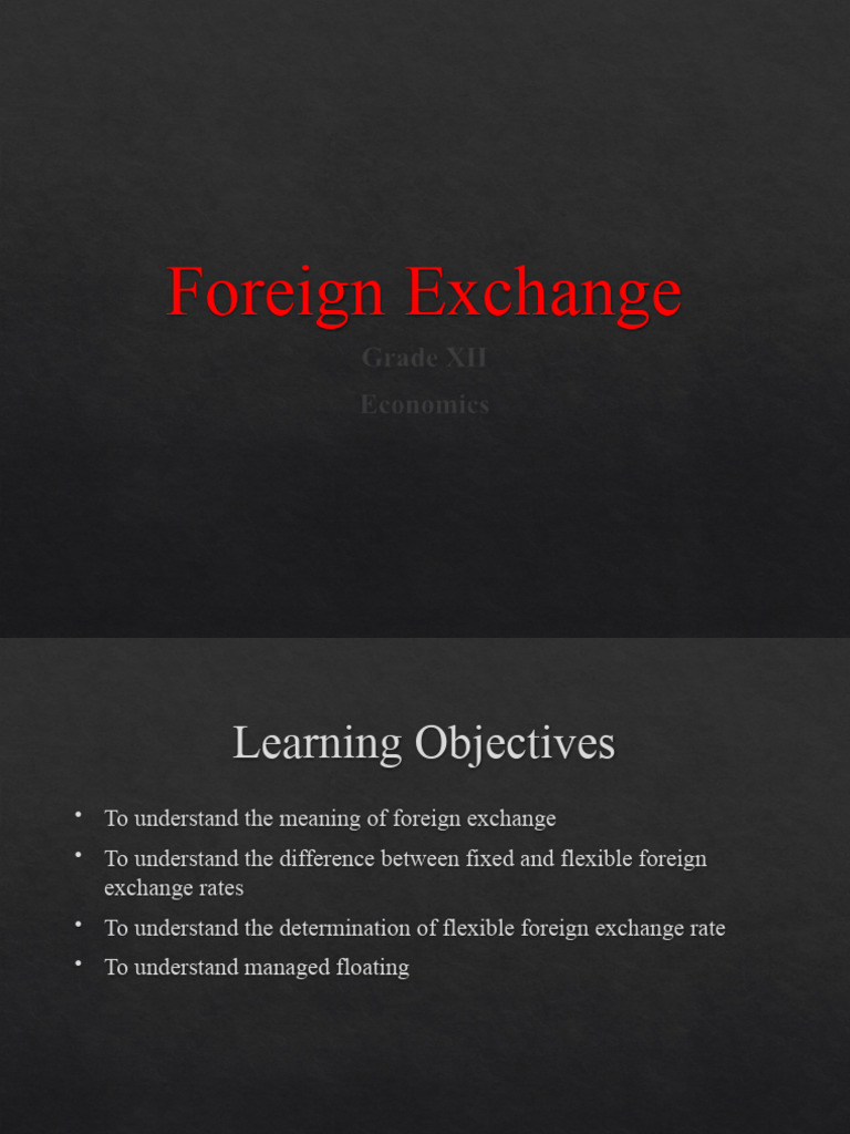 Understanding Foreign Exchange Rates | PDF | Exchange Rate | Floating ...