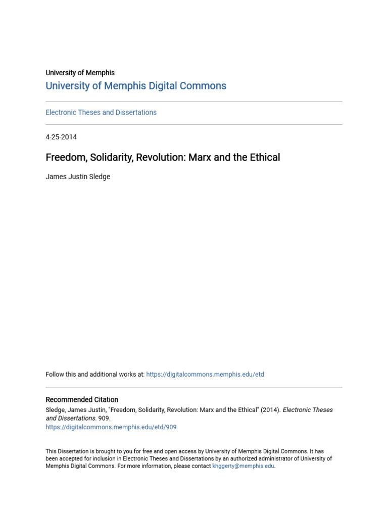 Freedom Solidarity Revolution - Marx and The Ethical | PDF | Marxism ...