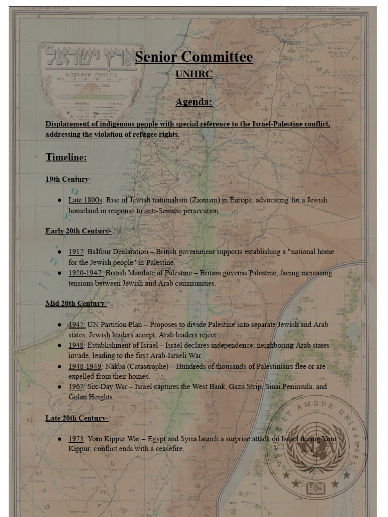 Senior Committee - Background | PDF | Israel | World Politics