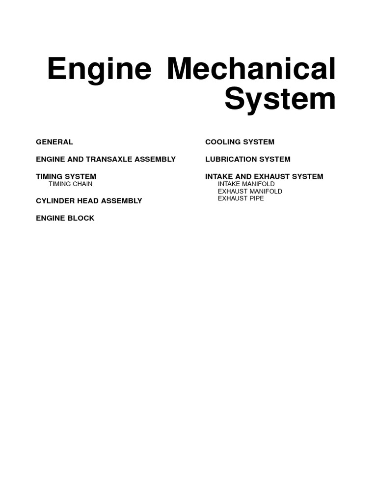 Engine Mechanical System 2.0 | PDF | Internal Combustion Engine | Piston