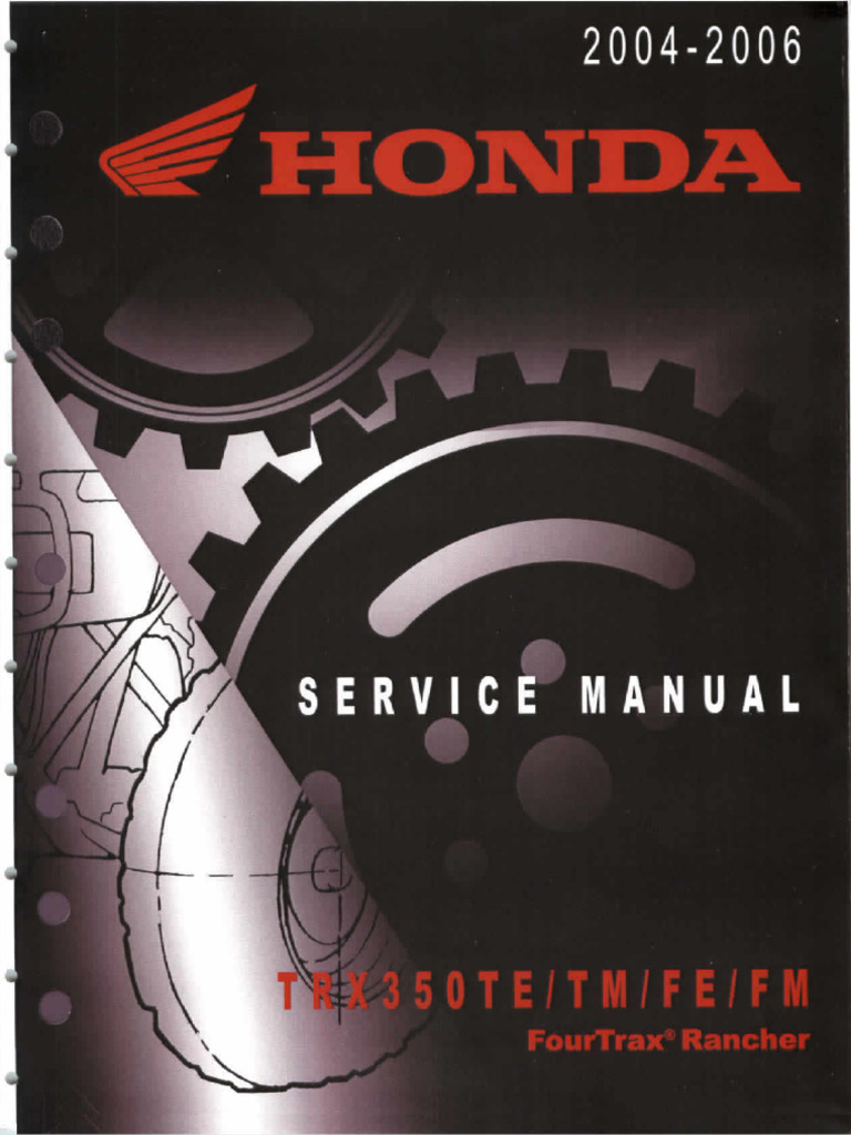 (4-Wheeler) 2004-2006 Rancher 350 Service Manual-1 | PDF