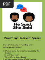 Reported Speech Class 10 Notes | PDF | Sentence (Linguistics) | Verb