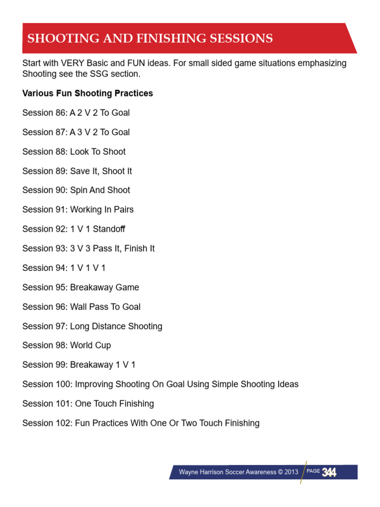 Fun Soccer Shooting Drills Guide | PDF | Association Football ...