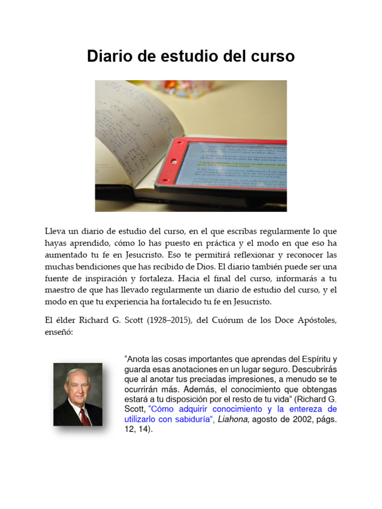 Experiencia para Elevar El Aprendizaje - Diario Del Curso | PDF | Jesús ...