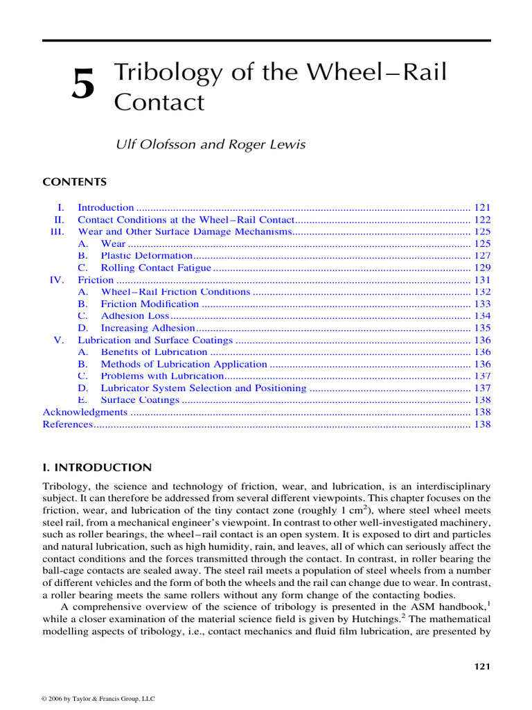 Handbook of Railway Vehicle Dynamics - Tribology of Wheel Rail Contact ...