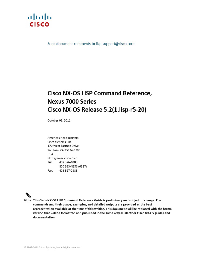 Nxos Lisp CMD Ref | PDF | Ip Address | Network Architecture